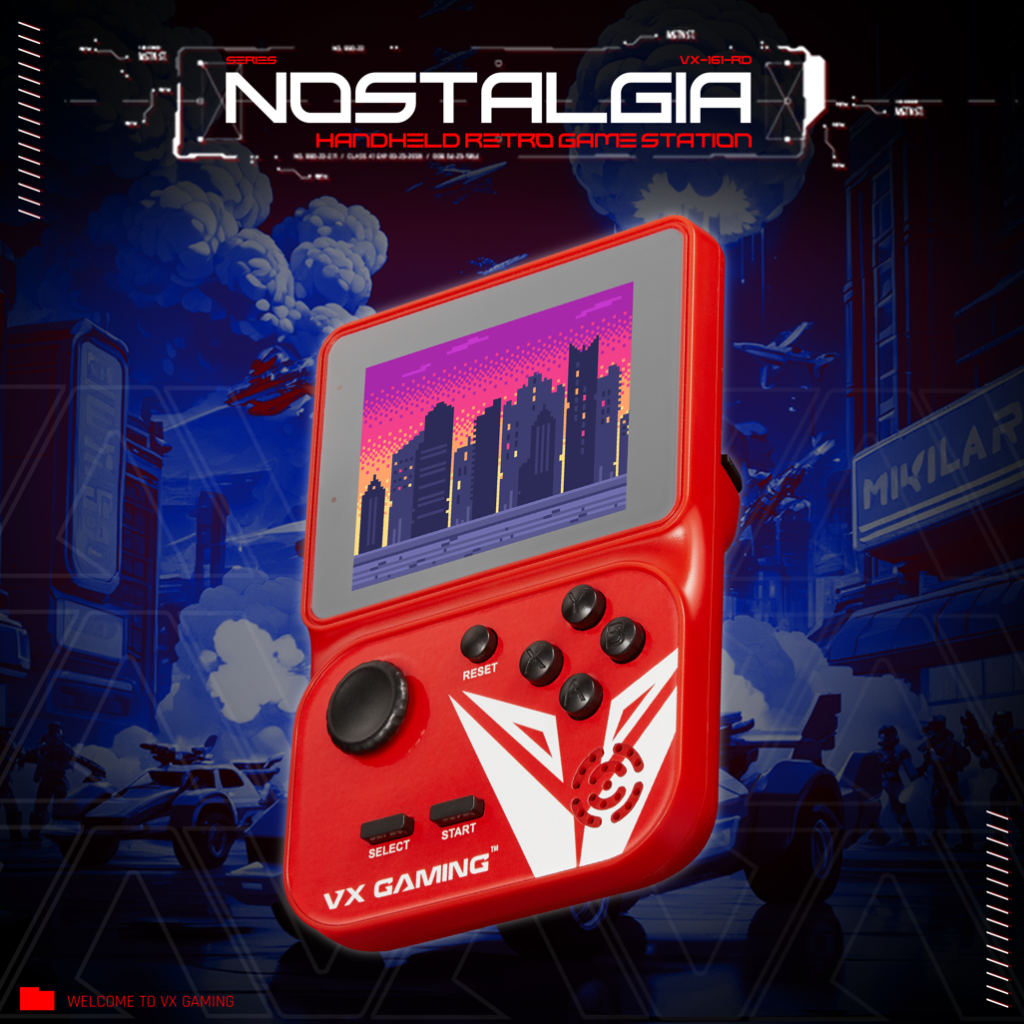 VX Gaming Nostalgia Series Handheld Retro Game Station with 4GB Micro ...
