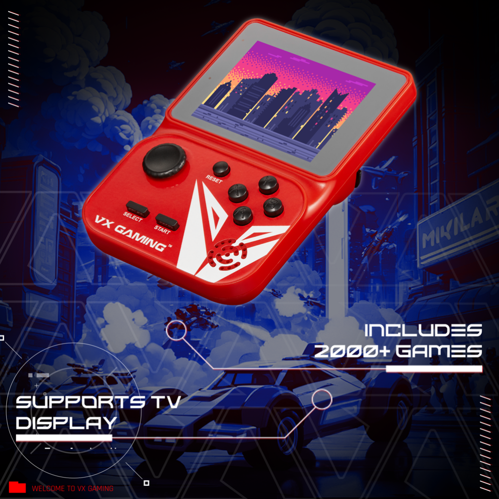 VX Gaming Nostalgia Series Handheld Retro Game Station with 4GB Micro ...